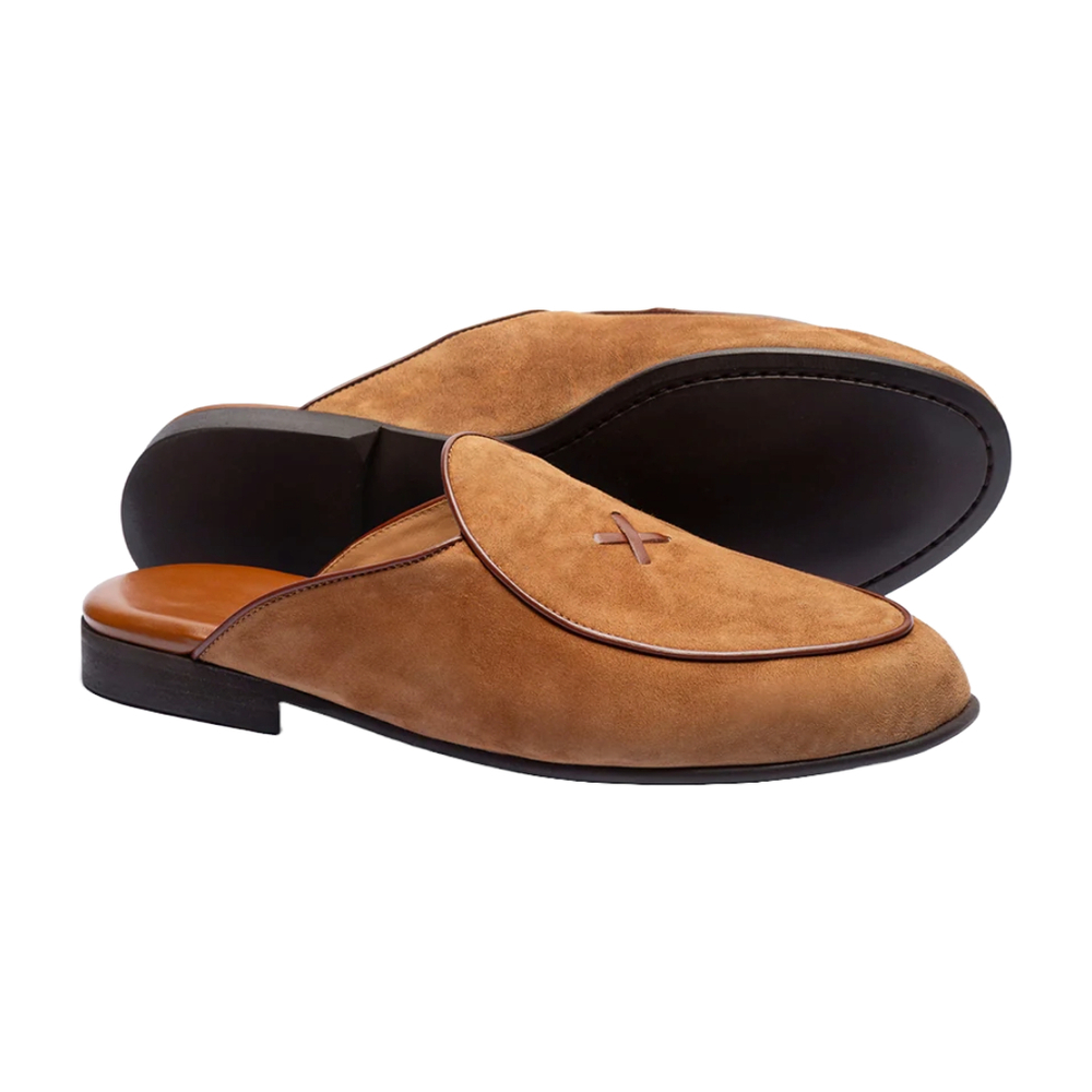 Del Toro's Cognac Suede Milano Mule at Air Supply