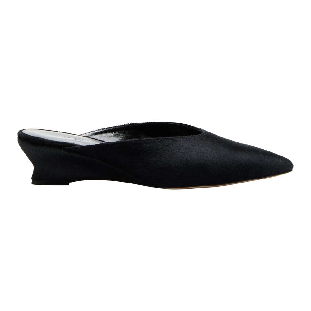 Le Monde Béryl Victoria Micro Wedge Mule in Black Calf Hair at Air Supply