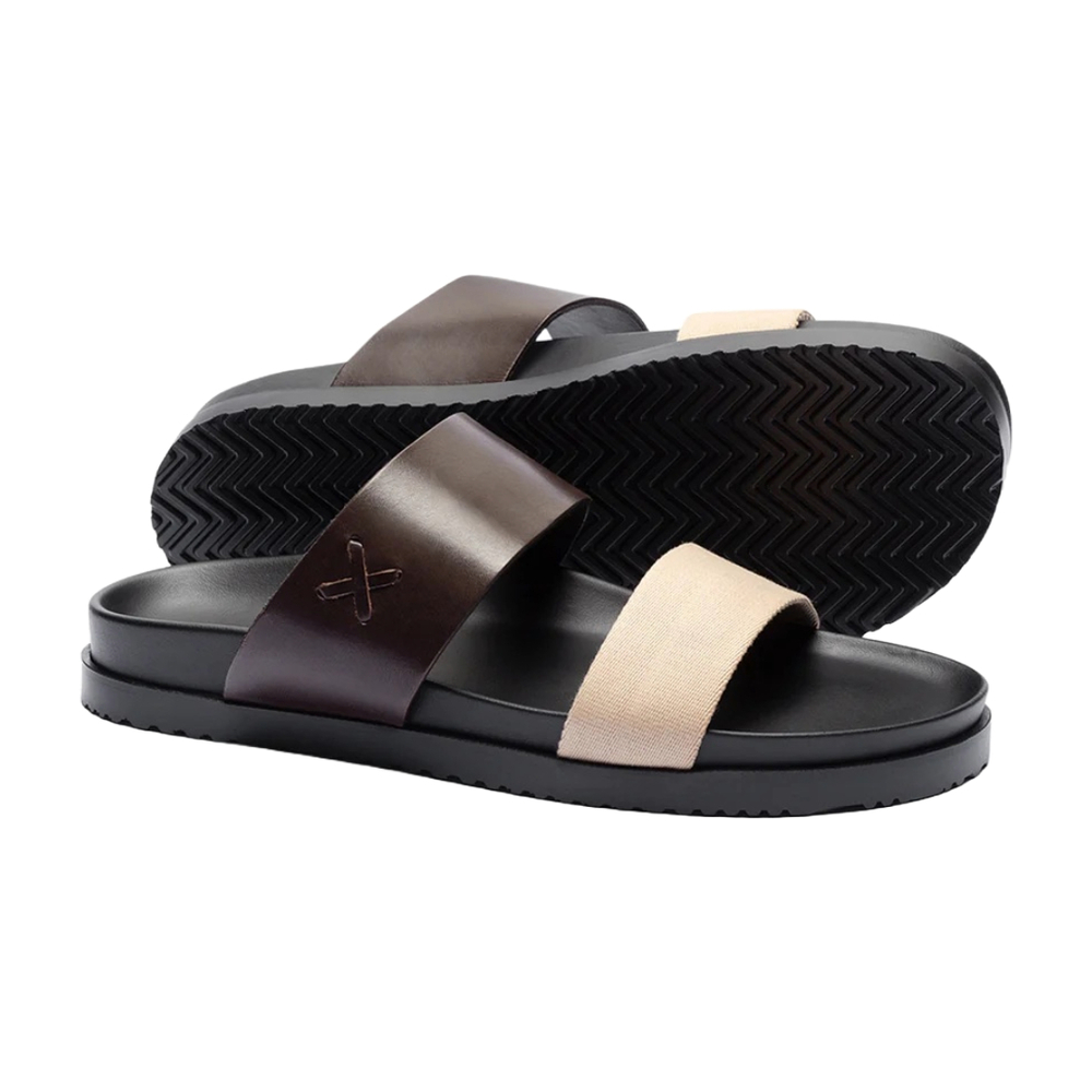 Del Toro's Brown & Tan Cinturini Sandal at Air Supply