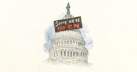 Sorry, the Government Is Open: From Barry Blitt’s Sketchbook - Air Mail