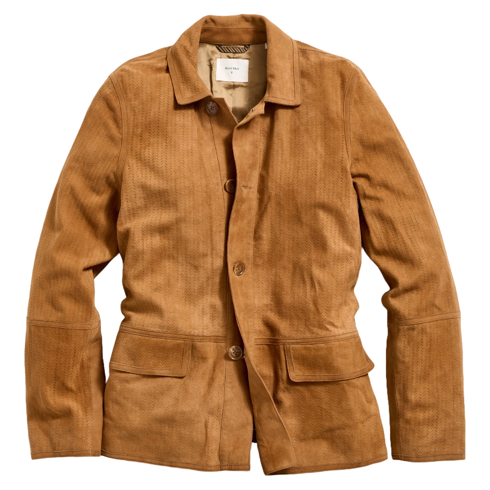 Billy Reid Perforated Suede Driving Jacket at Air Supply