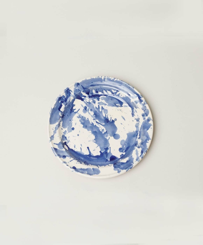Il Buco Vita's Blue Splatterware Side Plate at Air Supply