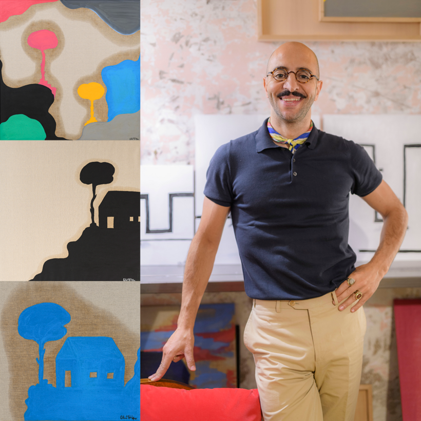 Gilbert Halaby, the Lebanese Designer in Rome, Takes Up Painting - Air Mail