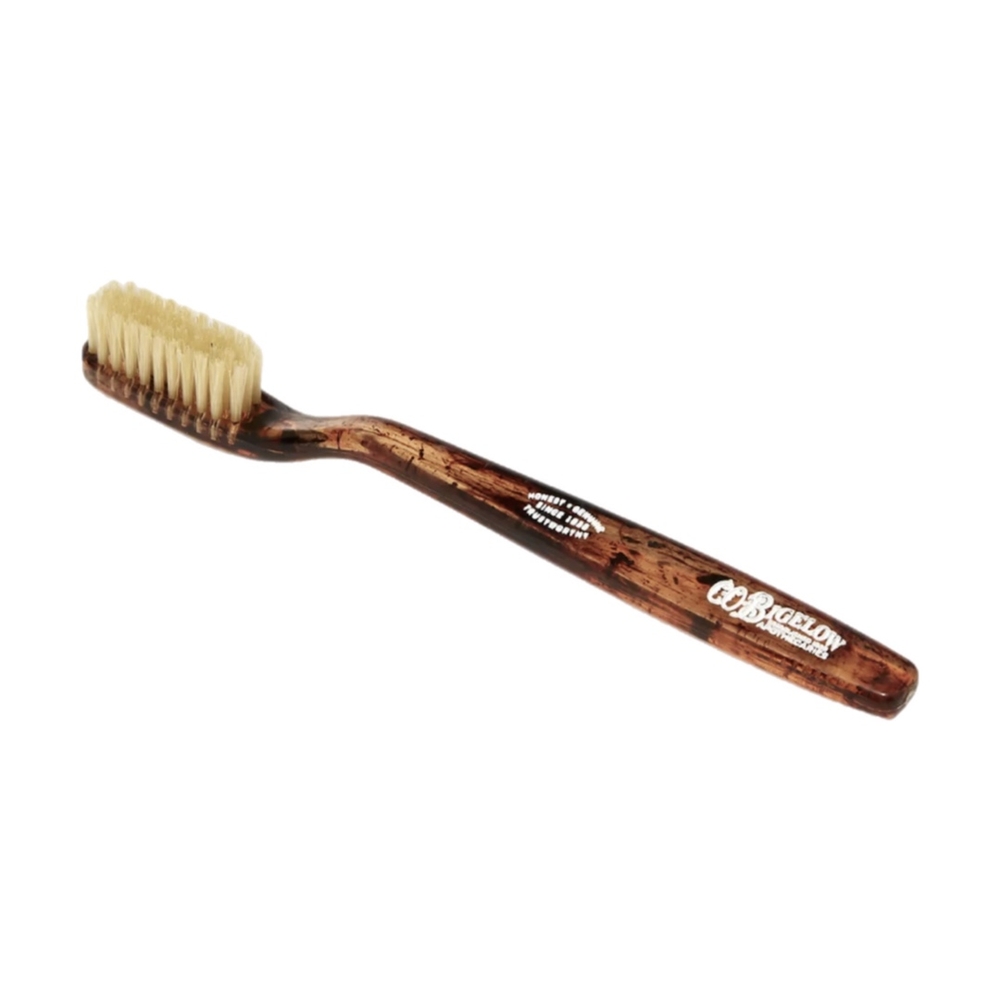 C.O. Bigelow Natural Bristle Toothbrush in Medium Tortoise at Air Supply