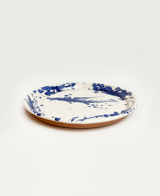 Il Buco Vita's Blue Splatterware Dinner Plate at Air Supply