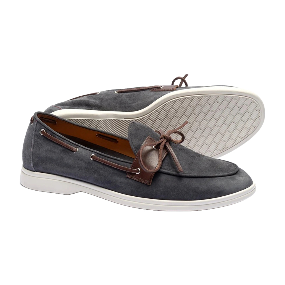 Del Toro's Men's Blue Suede Barca Boat Shoe at Air Supply