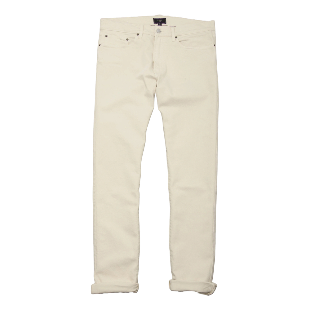 Rivay Wade Garment Dyed Five Pocket Pant in Natural at Air Supply