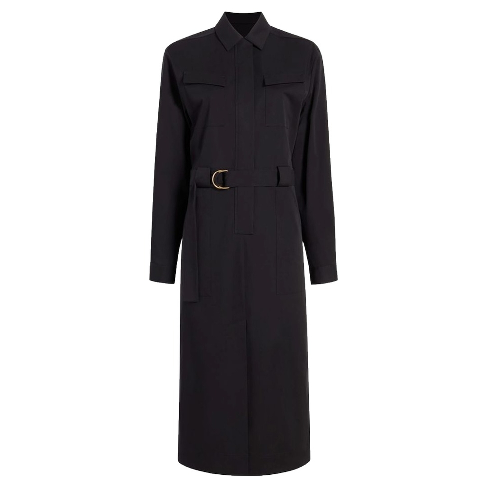Another Tomorrow Belted Utility Dress in Black at Air Supply