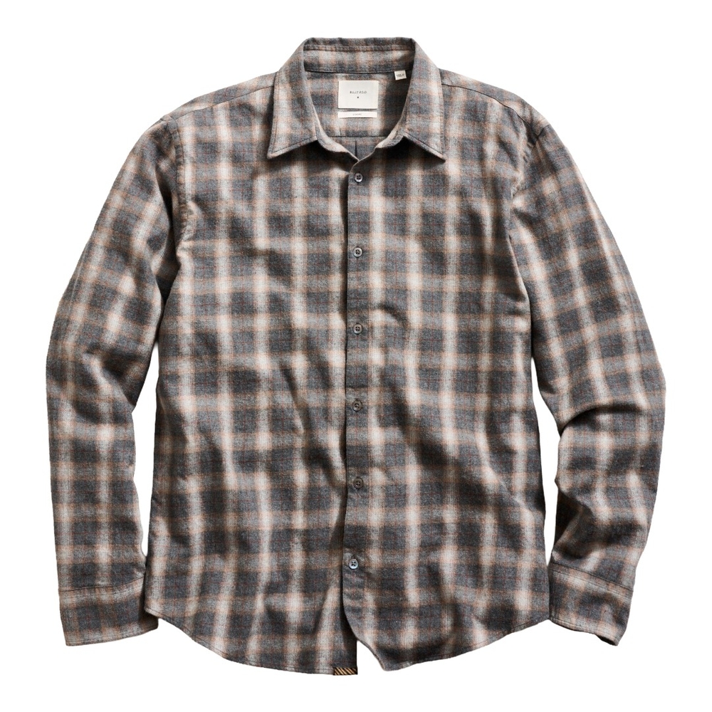 Billy Reid Melange Grid Plaid Wilson Shirt at Air Supply