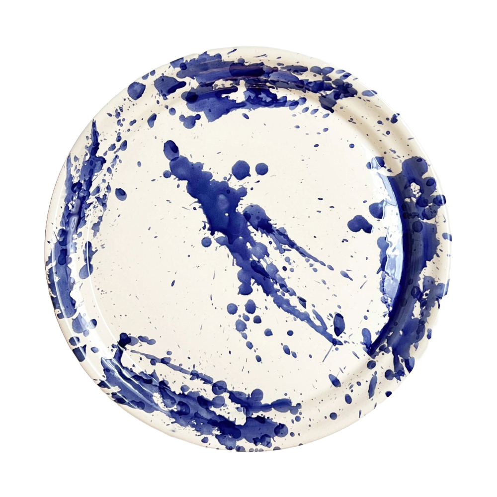 Il Buco Vita's Blue Splatterware Dinner Plate at Air Supply