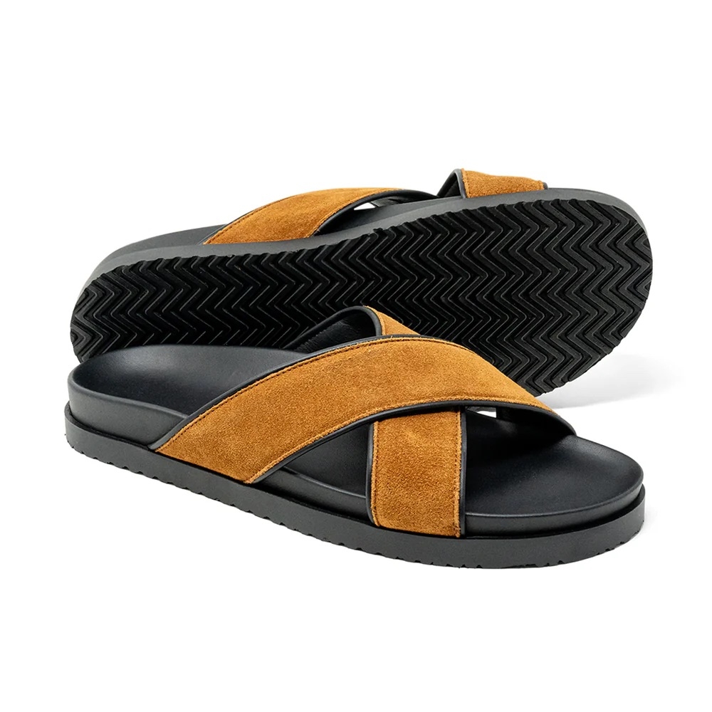Del Toro's Tan Crossover Sandal at Air Supply