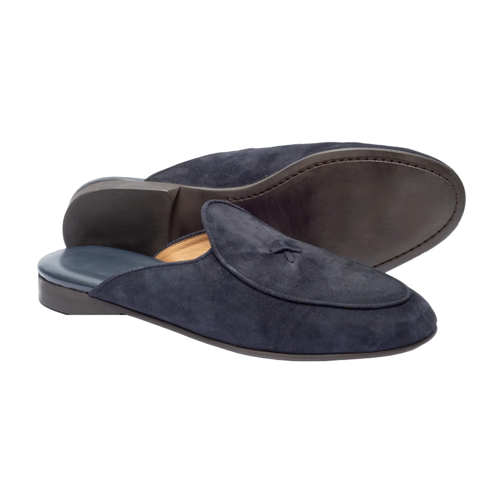 Del Toro's Navy Suede Milano Mule at Air Supply