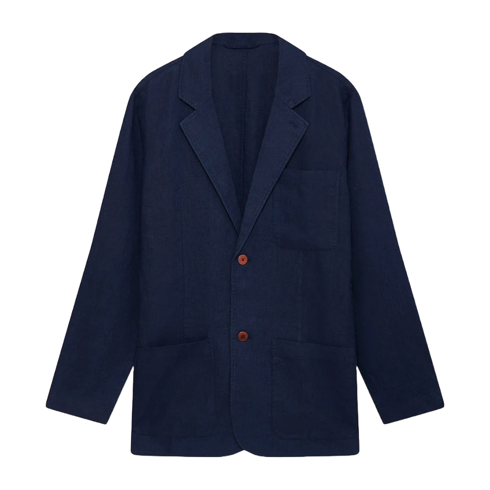 Love Brand's Men's Navy Blue Nassau Linen Jacket at Air Supply